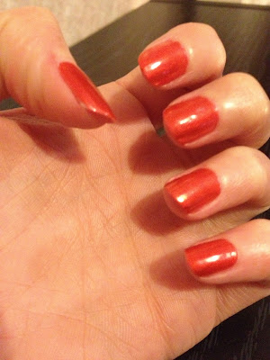 Nails Inc Luminous Red (Metallic) - Ryan's Approval